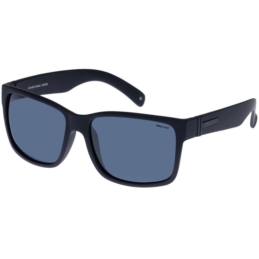 SQUARE D-FRAME BLACK RUBBER SMOKE MONO POLARIZED – GOOD BRANDS